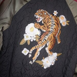 Zara | Jackets & Coats | Zara Embroidered Tiger Bomber Jacket | Poshmark